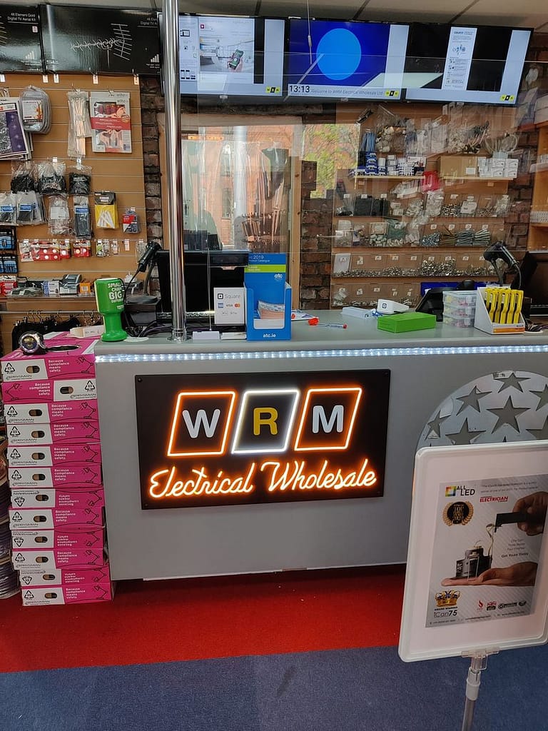 WRM Electrical - A Custom LED Neon Fascia - The Sign Shiner