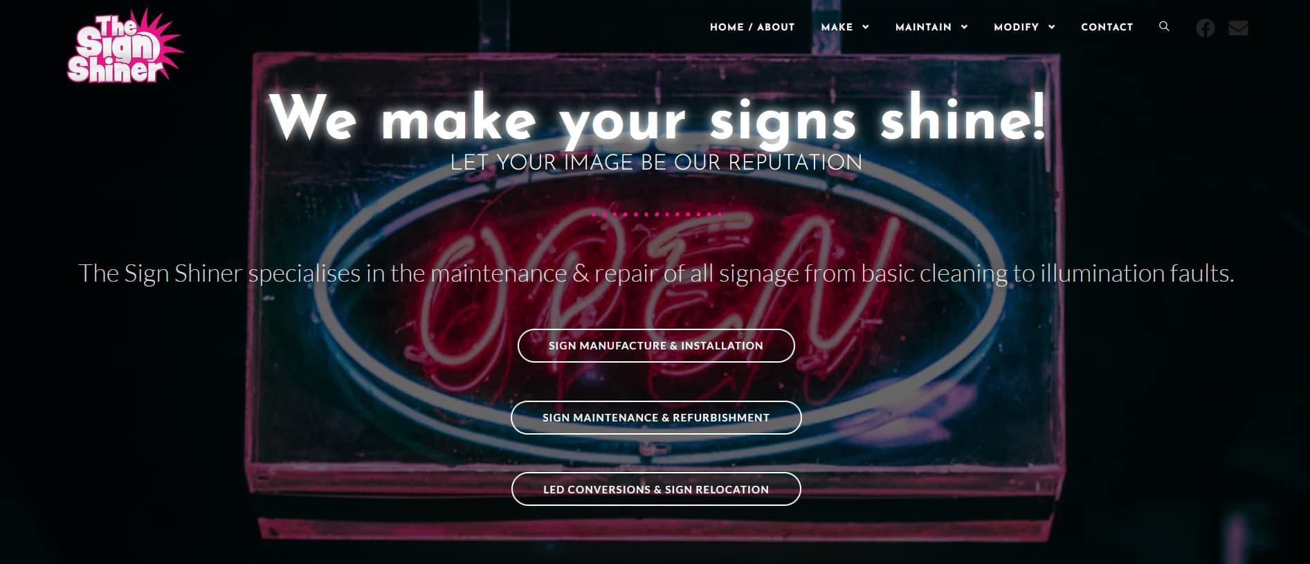 The Sign Shiner Website Is Now Live! - The Sign Shiner